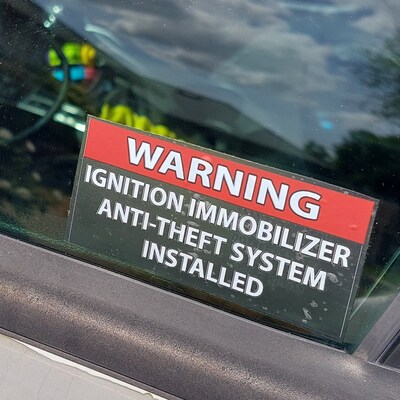 Kia / Hyundai Anti Theft Car Sticker Ignition Immobilizer Theft ...
