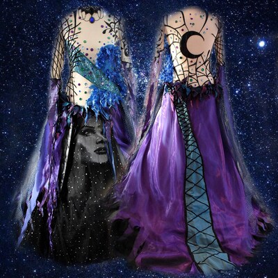 Turquoise Gothic Victorian Gown Unique Vampire Wedding for Witches Ball ...