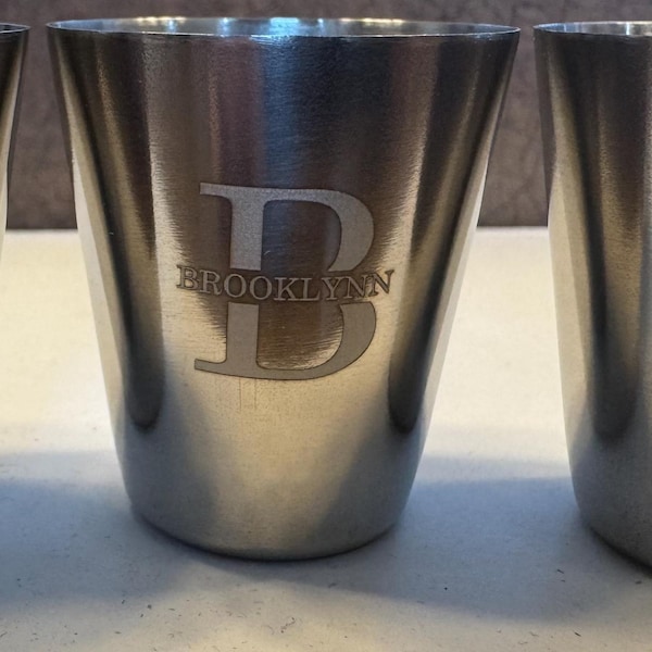 Personalized Silver Stainless Steel Pint Glass Cup - Custom Pint Glass ...