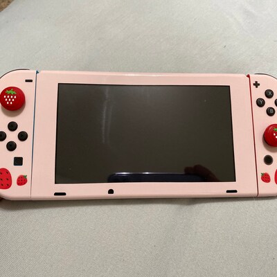Cute Strawberry Nintendo Switch Skin ,pink Kawaii Nintendo Switch Skin ...