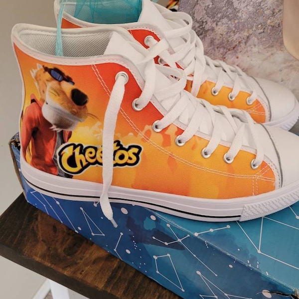 Cheetos Shoes, Cheetos High Top Sneaker, Junk Food Fan Converse Style ...