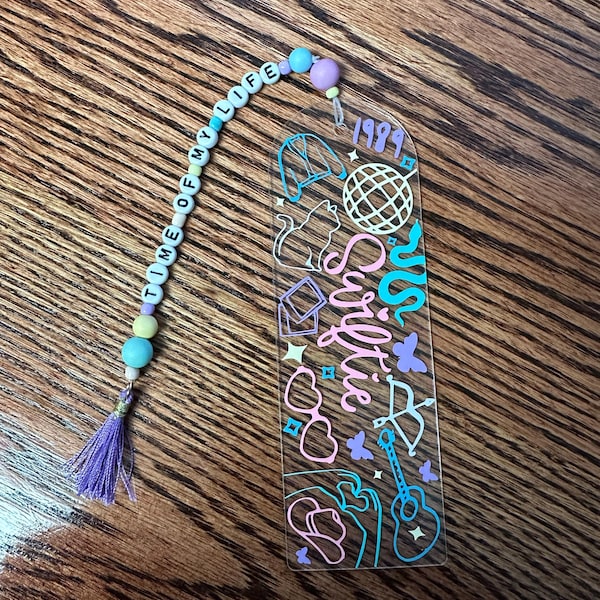 Acrylic Bookmark | Plastic Bookmark | 70’s Inspired Bookmark | Groovy ...