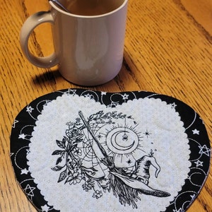 Flowers Shabby Chic Cute Mug Rug Coaster 5 X 5 Whimsical Quilted ...