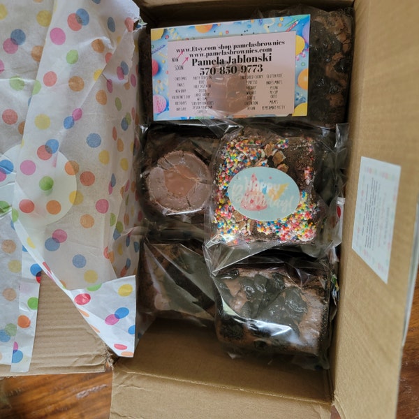 Birthday Brownie Box - Etsy