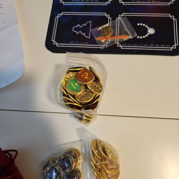 40x Dragon Coins in 3 Different Colors, Metal Token Upgrade for Board ...