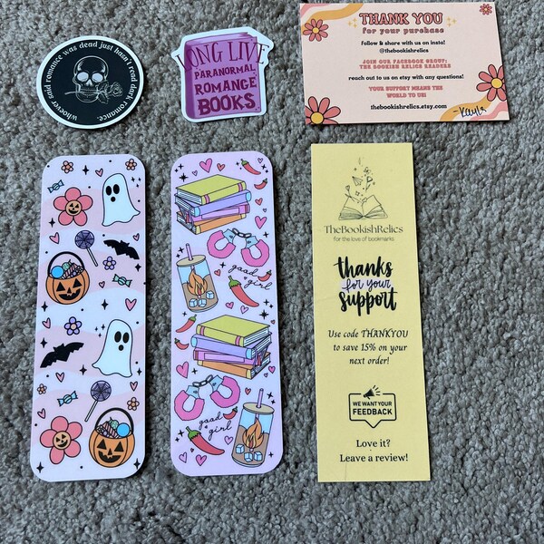 Gothic Bookmarks, Spooky Bookmark, Creepy Book Mark, Witchy Bookmarks ...