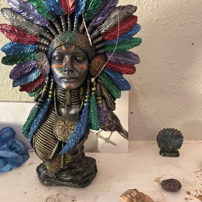 Native American Bust, 11,82 Inches, Indian Woman, Indian Sculpture ...