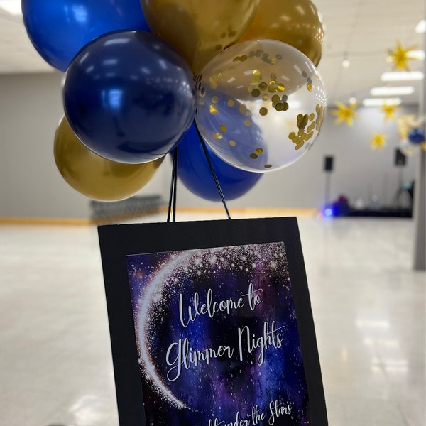 Galaxy Welcome Signs, Editable Party Sign, Instant Download, Starry ...