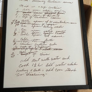 Framed Handwriting Sign Copy of Actual Handwriting - Etsy