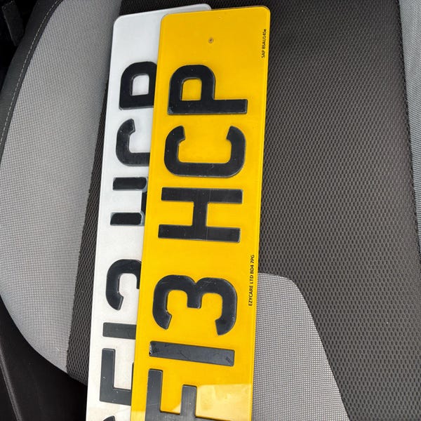 UK Road Legal 4D Car Registration Number Plates Mot (PREMIUM) DVLA ...