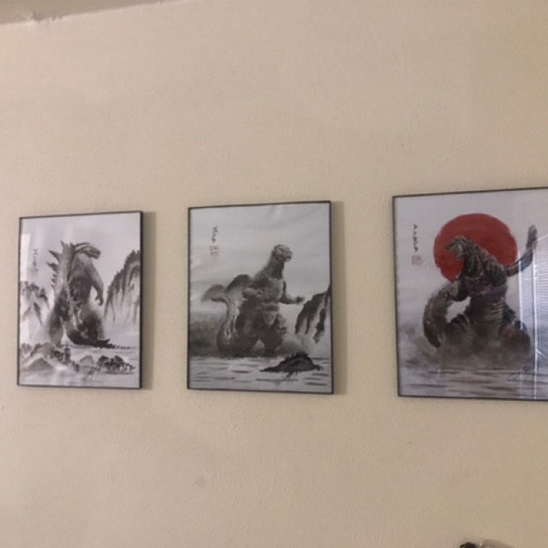 Shin Godzilla Ink Painting Prints - Etsy