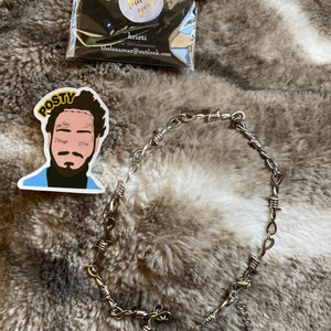 POST MALONE Inspired Sword Y-chain Necklace // circles - Etsy