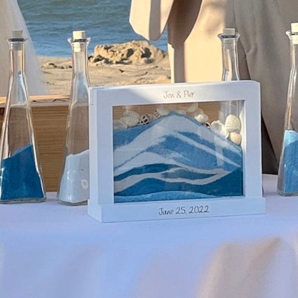 Personalized Wooden Wedding Unity Sand Ceremony Frame - Various Colors ...