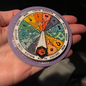 Class Roulette Spinner Pin, Dungeons and Dragons Enamel Pin - Etsy
