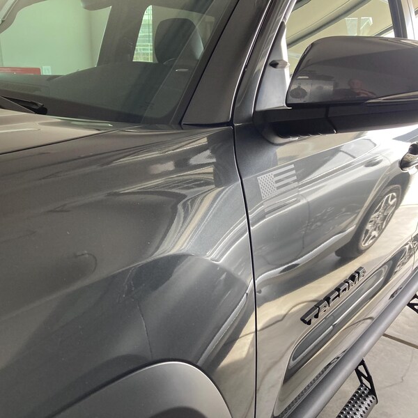 American Flag Decal - Pair of Decals - Premium Vinyl - Subdued/reversed ...