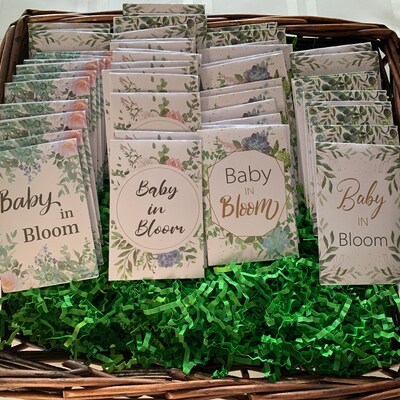 Baby in Bloom Shower, Seed Packet Favor, Baby Shower Seed Favors, Baby ...