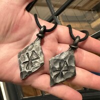 Forged Iron Raido Rad Rune Viking Amulet Runic Nordic Pendant - Etsy Canada
