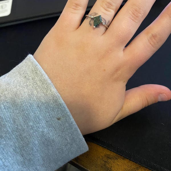 Sterling Silver Rotatable Planet Ring, Fidget Ring, Adjustable Size ...