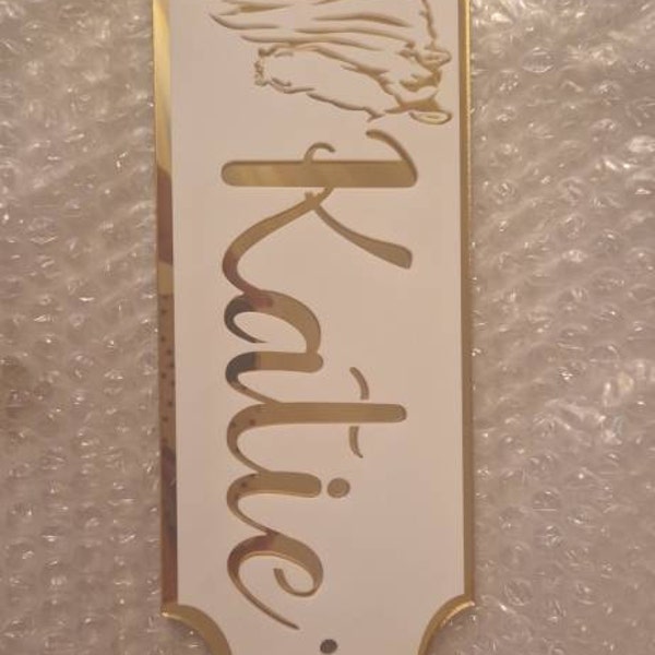 Stable Name Plate / Plaque Cut Out Traditional W/modern Twist Design ...