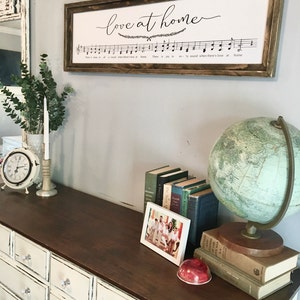 Love at Home Music Framed Farmhouse Sign - Etsy