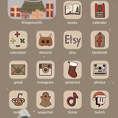 Christmas Ios 14 Icon Pack (Instant Download) - Etsy