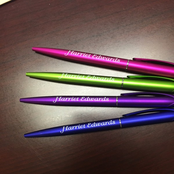 Personalized Retro Pens Printed Pens, Click Action Custom Printed Name ...
