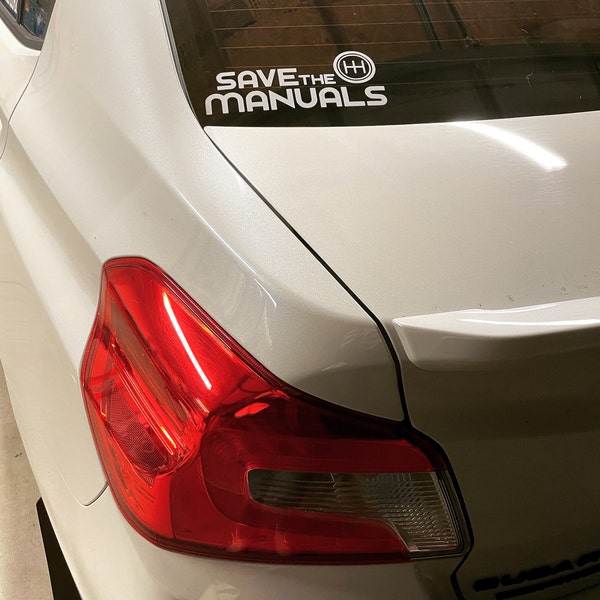 Save the Manuals, Car Decal, Bumper Sticker, Truck Decal, Funny Car ...