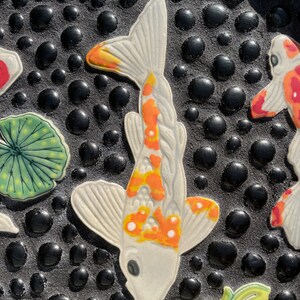 Ceramic Betta Fish Mosaic Tile Handmade Glazed Siamese - Etsy