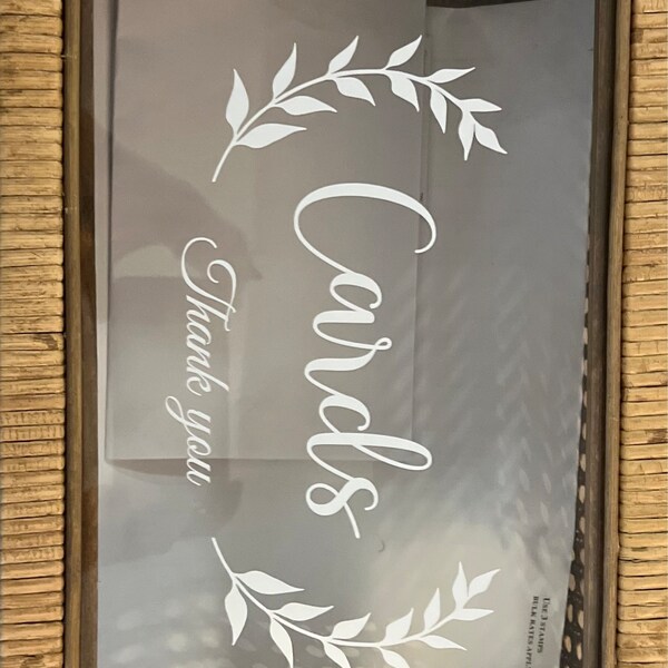 Wedding Card Box Decal - Wedding Cards Sticker - Cards Decal With ...