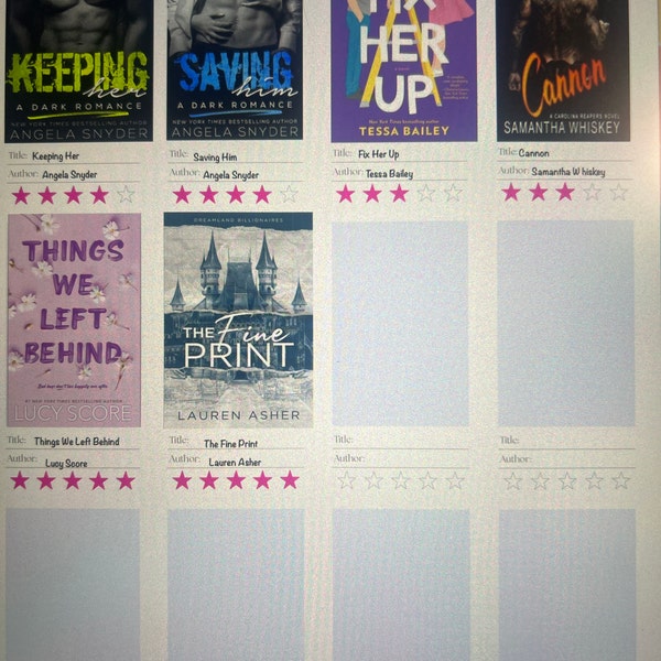 Digital Reading Journal, Book Review & Library Tracker for Goodnotes ...