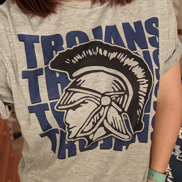 Trojans Shirts, Sports T-shirt, High School Sports Tee, Trojans Mascot ...