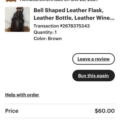 Bell Shaped Leather Flask Leather Bottle Leather Wineskin - Etsy