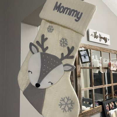 Customized Christmas Critters 3-D Plush Christmas Stocking for Family ...