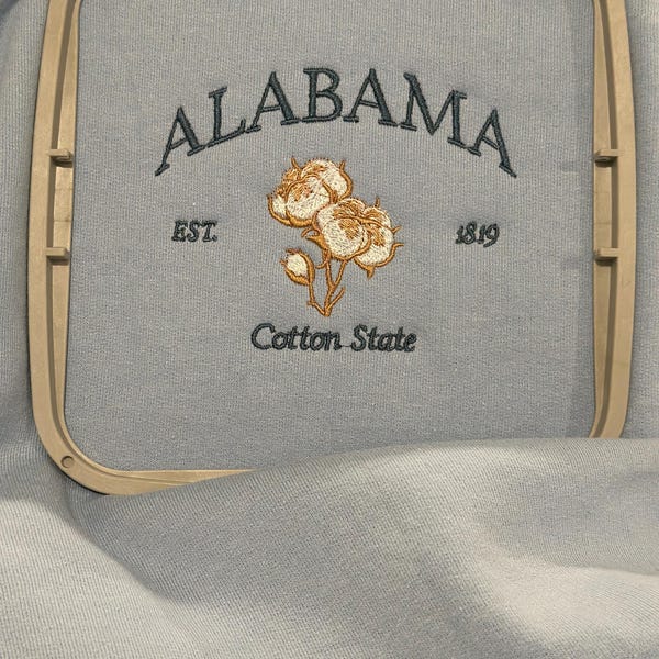 Alabama Machine Embroidery Designs, Cotton State, USA, America ...
