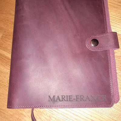 Leather Folder With Zipper, Leather Document Holder A3, Leather ...