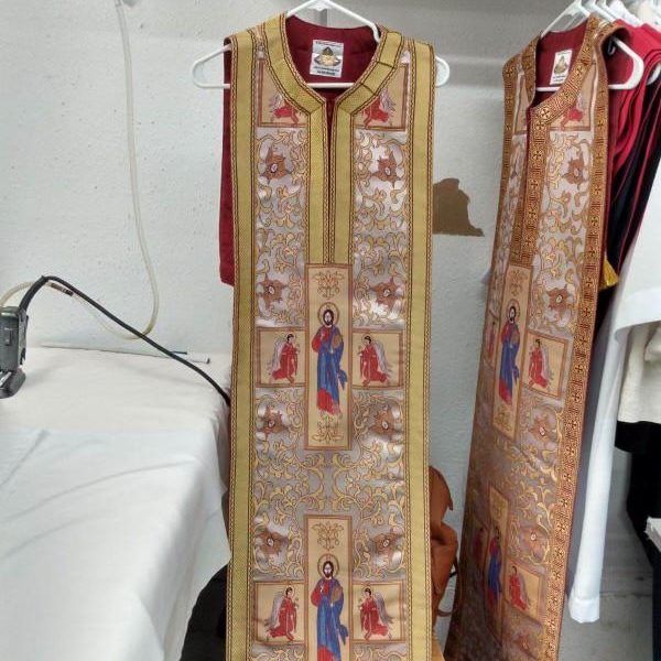 Metallic Liturgical Fabric, Orthodox Vestments,|cherubic|, Priest ...
