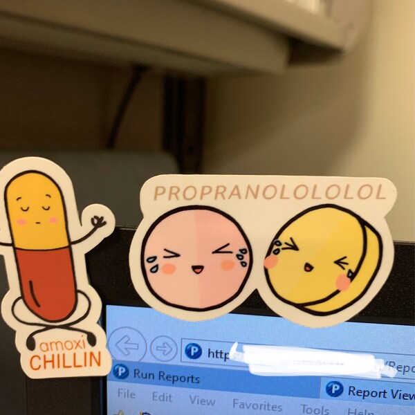 Pill Stickers for Laptop, Medical Stickers Funny, Kawaii Stickers for ...