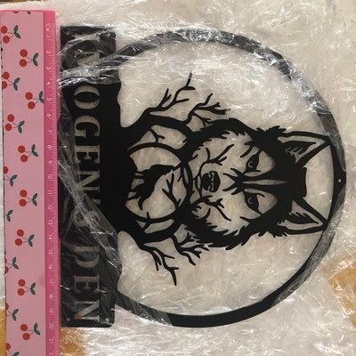 Custom Wolf Monogram Metal Sign Art, Personalized Wolf Monogram Metal ...