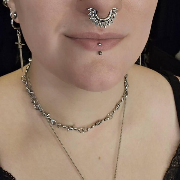 Half DARK PURPLE / SILVER (4G, 5G, 6G, 7G, 8G, 10G, or 12G) Anodized ...