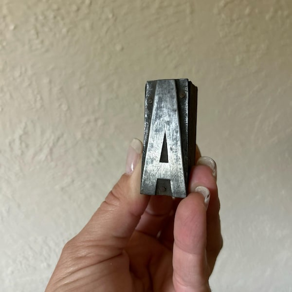 Pick Your PRINTING BLOCK - Vingage All Metal Letterpress Printing Block ...