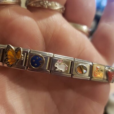 Build a Custom 5mm TINY Sized Italian Charm Bracelet With Birthstone ...