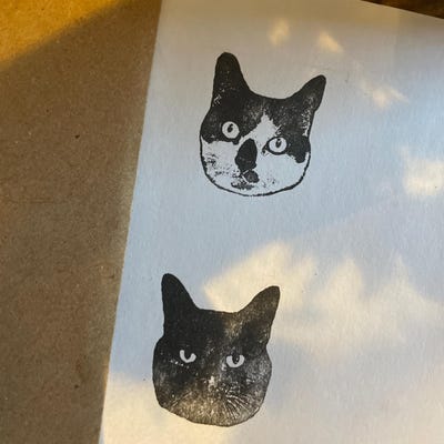 Custom Pet Stamp Self Inking-cat Dog Portrait Pre Inked Stamp ...