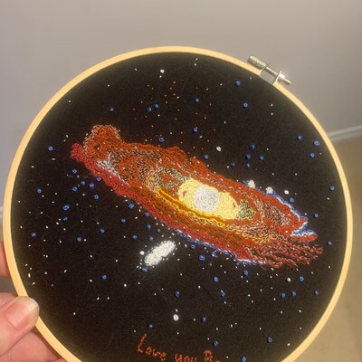 God's Eye Nebula Astronomy Hand Embroidery, Space Embroidery Wall Art ...