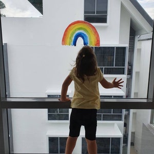 Watercolour Rainbow Window Sticker, Rainbow Window Decal, Rainbow Room ...