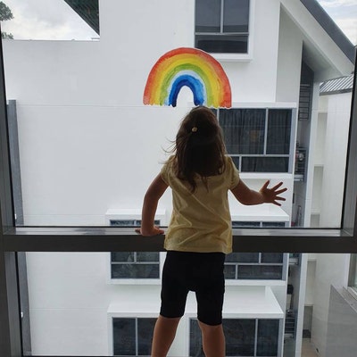 Watercolour Rainbow Window Sticker, Rainbow Window Decal, Rainbow Room ...