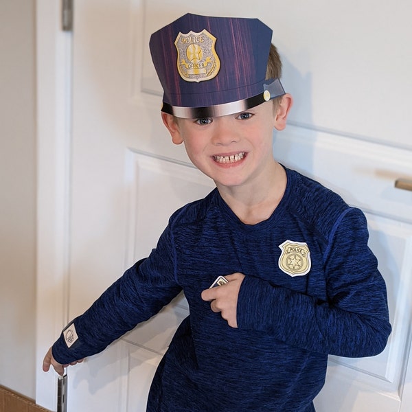Printable Police Hat for Kids – Community Helper Dress-up Craft ...