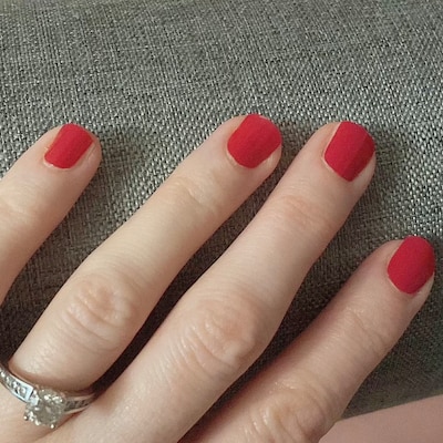 Raspberry Red Nail Wraps / Solid Color Nail Wraps - Etsy