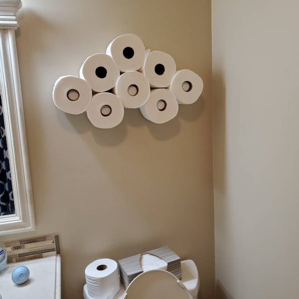 Wave Toilet Paper Holder Toilet Tissue Shelf - Wall Rack - Bathroom ...