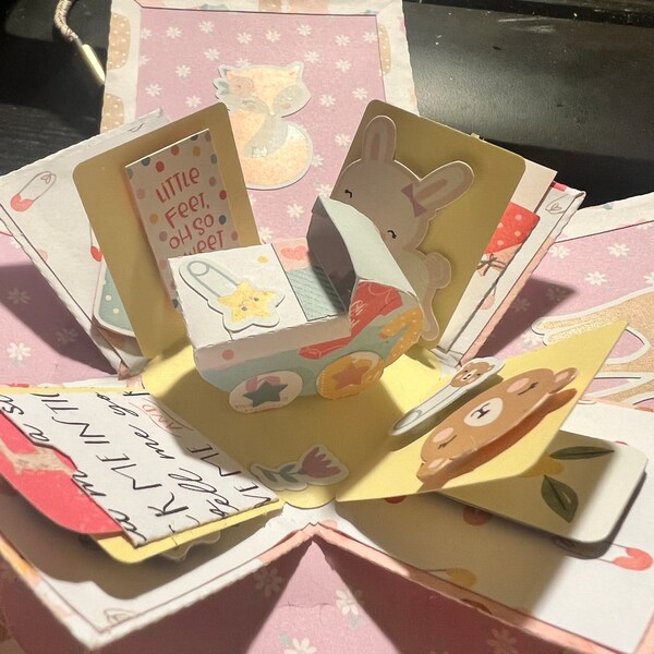 Baby Boy Explosion Box Template for Manual and Cutting Machine ...