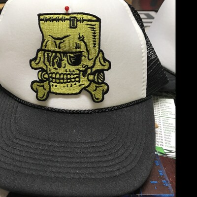 Frankenstein Patch Monster Skull Embroidered Patch - Etsy